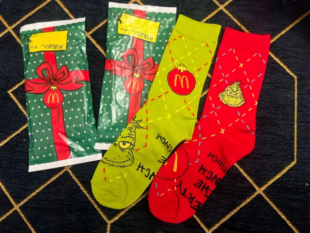 2 SETS OF McDonald’s Grinch Socks 2025 Unisex 39-44 Brand New £12.94 ...