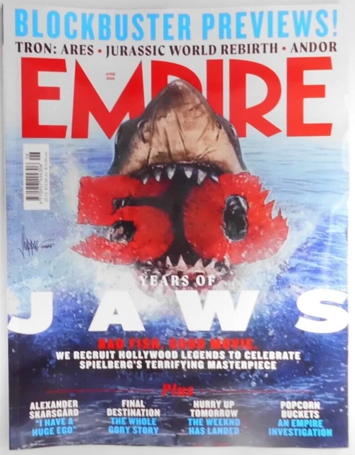 EMPIRE MAGAZINE JUNE 2025 50 Years of JAWS +Blockbuster previews ...