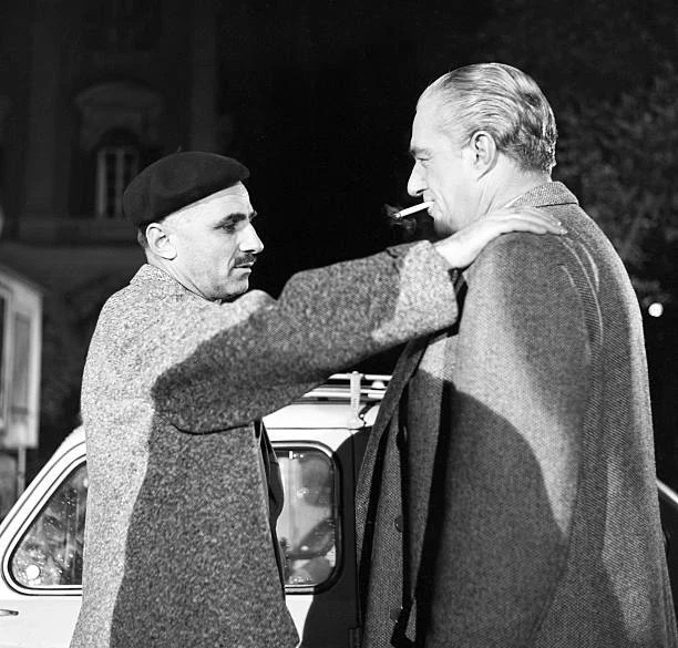 VITTORIO DE SICA and Italian director Mario Monicelli 1957 OLD PHOTO 3 ...