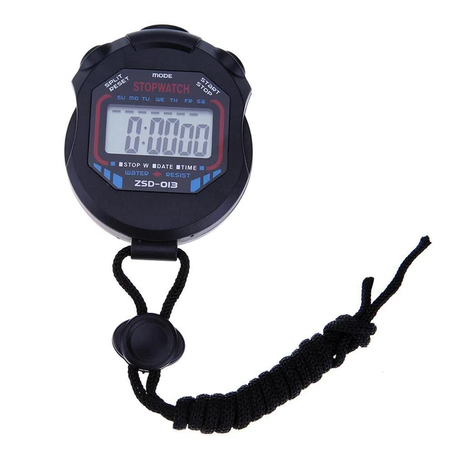FR ELECTRONIC STOPWATCH Digital LCD Chronograph Sports Stopwatch Timer ...
