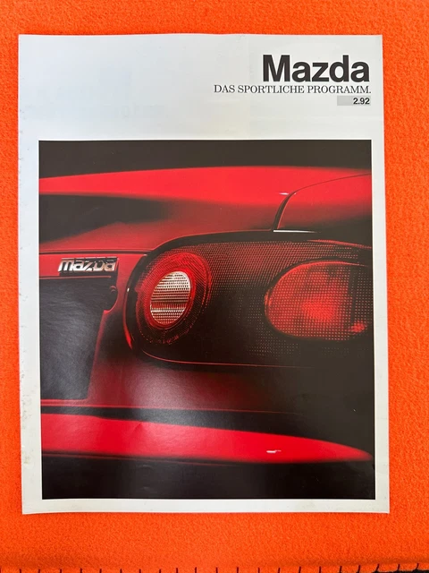 MAZDA Programm mit 323 626 RX-7 Prospekt Katalog Brochure 2 1992 EUR 2 ...