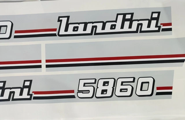 ADESIVI DECALCOMANIE LANDINI 5860 Per Trattori Agricoli Gommati EUR 54 ...