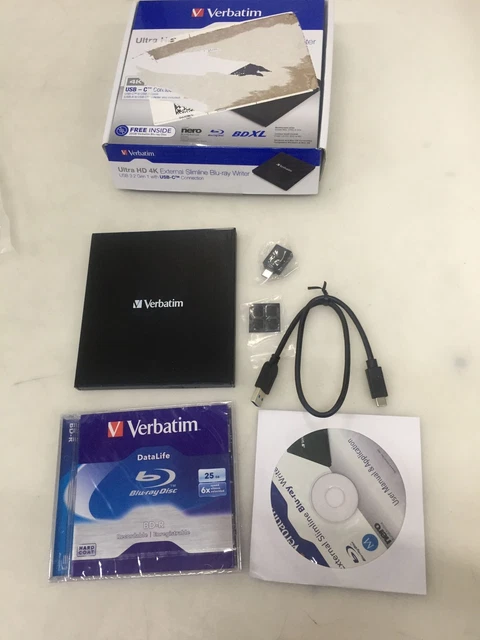 VERBATIM ULTRA HD 4K masterizzatore Blu-Ray esterno slimline EUR 84,81 - PicClick IT