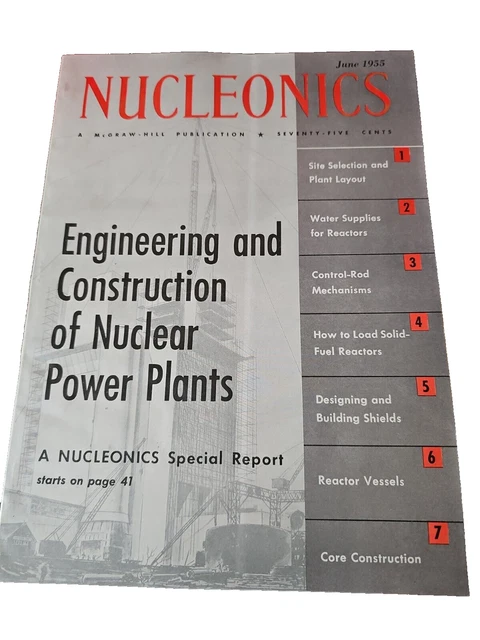 NUCLEONICS ATOMIC NUCLEAR Power June 1955 Magazine £7.34 - PicClick UK