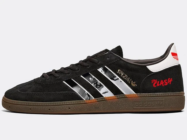 LTD EDITION THE Clash black / white/ red Adidas custom Handball Spezial ...