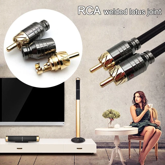 SOLDERING RCA PLUG Jack Gold Plated Speaker Audio Connector EUR 4,46 - PicClick FR