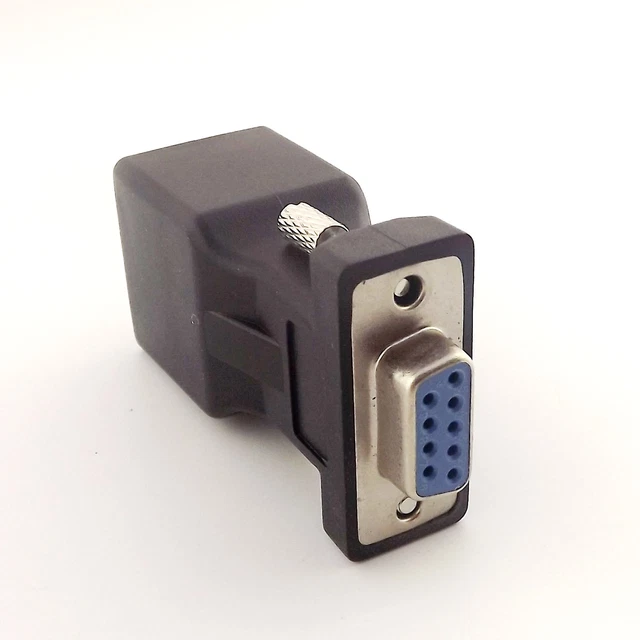 RJ45 FEMALE TO RS232 DB9 Female Serial Port CAT5e Network Cable ...