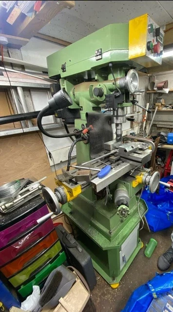 WARCO VMC VARIO Turret Milling Machine, accessories & M-DRO 3VA digital ...