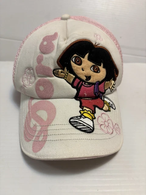 DORA THE EXPLORER Nick Jr. Pink & White Embroidered Hat Ball Cap Mint ...