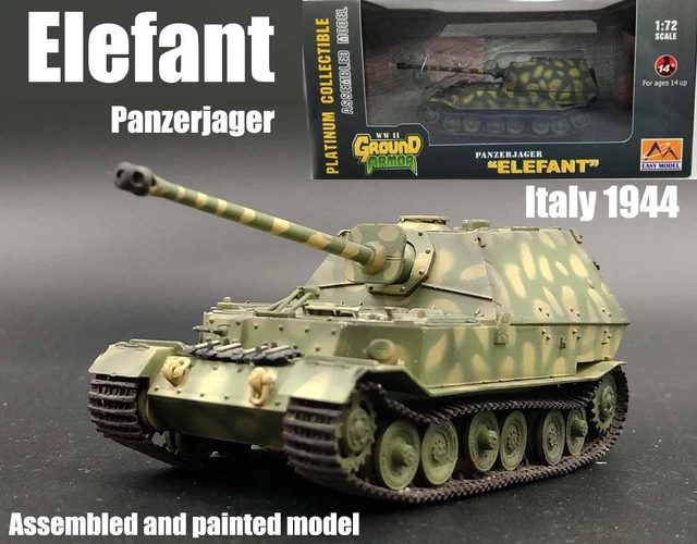 WW2 GERMAN PANZERJAGER Elefant elephant tank destroyer 1:72 finished ...