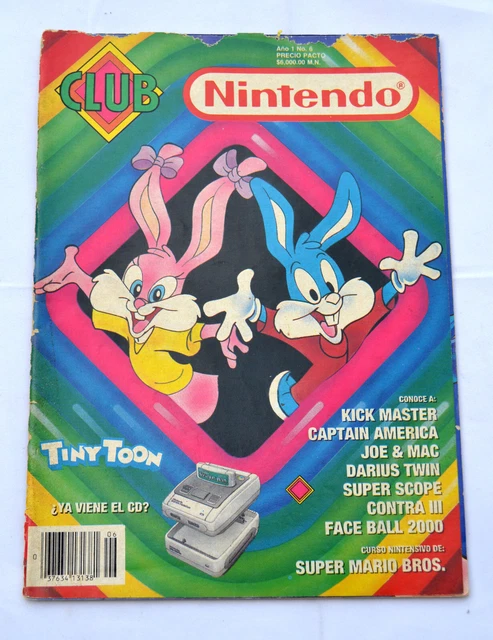 CLUB NINTENDO MAGAZINE Tiny Toon Adventures SNES Cover May 1992 Year 1 ...