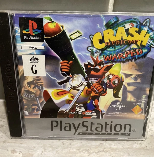 CRASH BANDICOOT 3 Warped PS1 PlayStation 1 PAL Platinum Disc Only ...