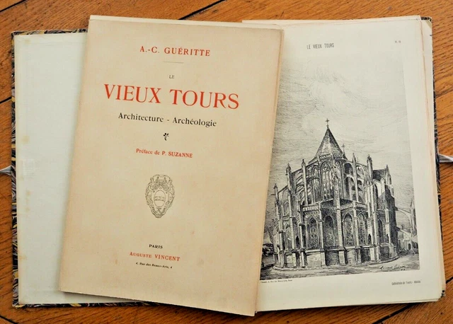 LE VIEUX TOURS Guéritte 1908 100 Planches Portfolio Indre et Loire EUR ...