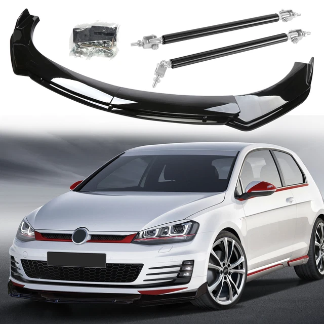 FOR VW GOLF MK5 MK6 MK7 Front Bumper Lower Lip Splitter Spoiler+Strut ...