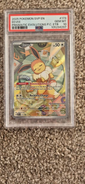 2025 POKEMON PRISMATIC Evolutions Pokemon Center Etb Promo En #173 ...