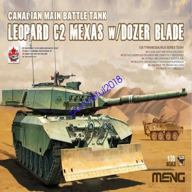 MENG MODEL TS-041 Canadian Main Battle Tank Leopard C2 MEXAS w/Dozer ...