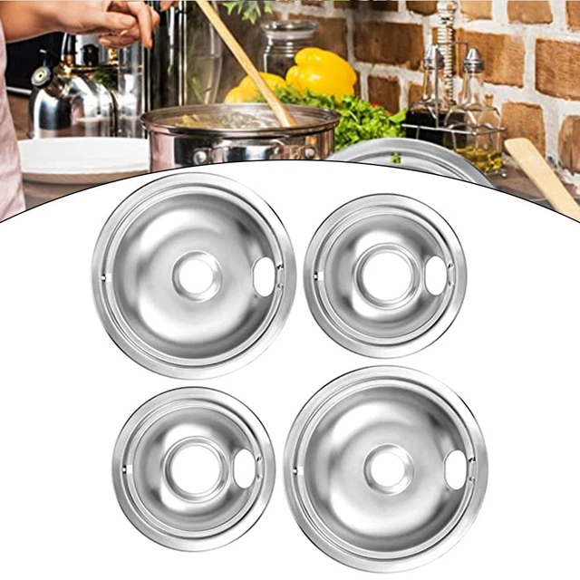 CHROME BURNER DRIP Bowls Drip Pan Kit Easy Installation For KENMORE For ...