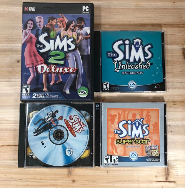 THE SIMS & THE SIMS 2 DELUXE PC Game & Expansion Packs Superstar ...