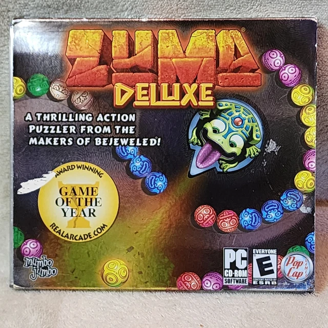 ZUMA DELUXE POP Cap Mumbo Jumbo PC CD ROM Computer Video Game $11.95 - PicClick