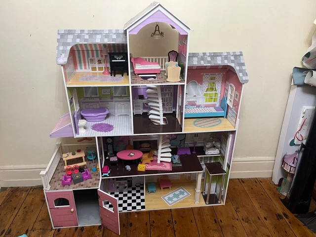 KIDKRAFT GRAND MANSION Wooden Dolls House with Furniture £1.16 ...