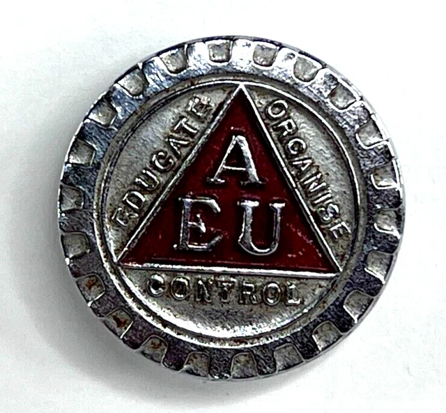 1930'S AEU AMALGAMATED Engineering Union Pin Badge Reg Design 840353 26 ...