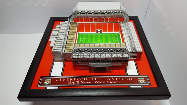 LIVERPOOL ANFIELD STADIUM Model Stadium With Working Lights & Perspex ...