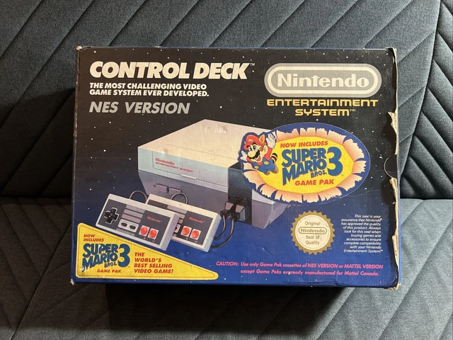 NINTENDO CONTROL DECK NES version + Super Mario 3 game 2 controllers ...