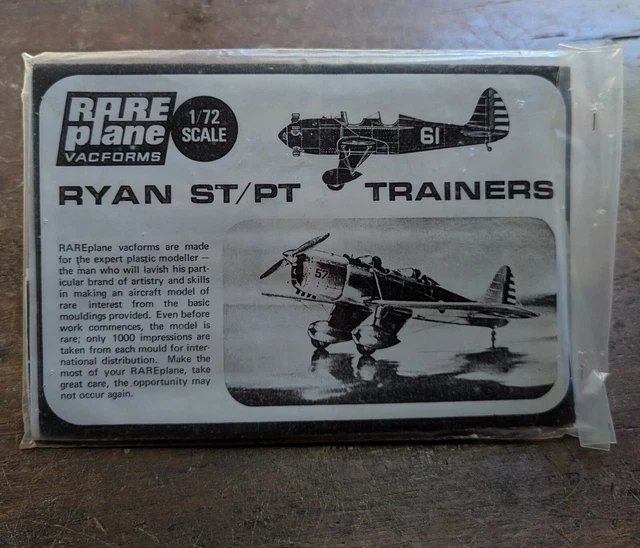 VINTAGE RARE PLANE Ryan St/Pt Trainers Vac-Formed Model Aircraft Kit- 1 ...