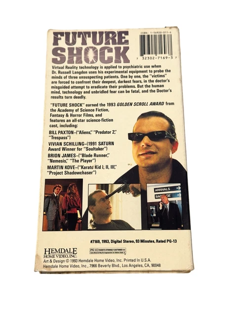 FUTURE SHOCK VHS VCR Video Tape Used Movie Vivian Schilling Bill Paxton ...