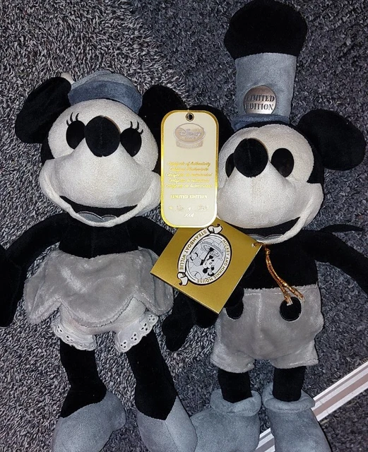 DISNEY STEAMBOAT WILLIE Mickey And Minnie Mouse Limited Edition Soft ...