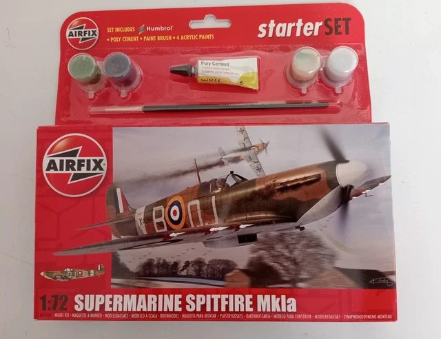 AIRFIX HORNBY SUPERMARINE Spitfire Mk1A Starter Set Boxed Unopened Unmade £4.00 - PicClick UK
