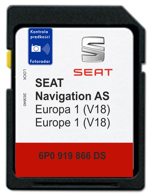 MAP NAVIGATION CARD Seat Mib2 As 6Po 2024 Europe Arona Ibiza Leon ...