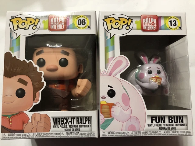 FUNKO POP DISNEY Ralph Breaks The Internet Wreck-It Ralph 6 & Fun Bun ...