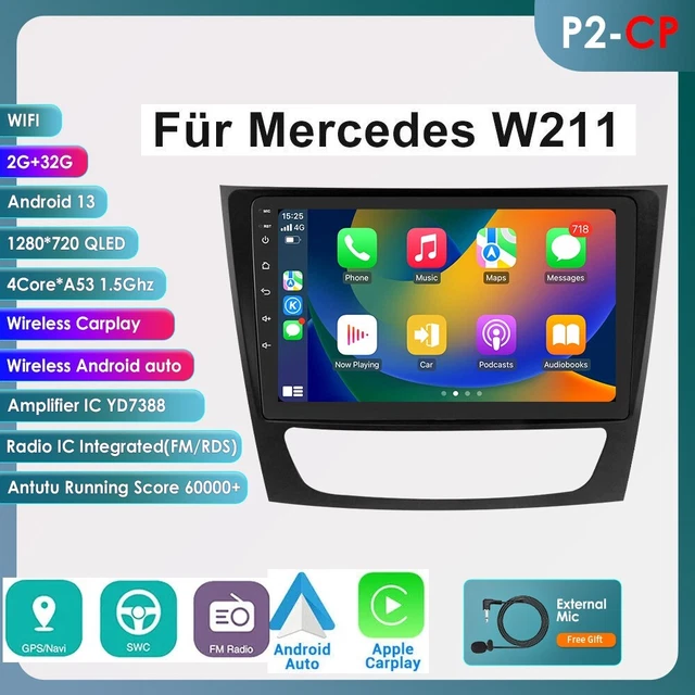 FÜR MERCEDES BENZ E/CLS Klasse W211 W219 Android Autoradio GPS SWC ...