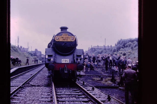 1968 BRITISH RAIL Hindley North 73069 Loco Steam Railway Slide Ref 185 ...