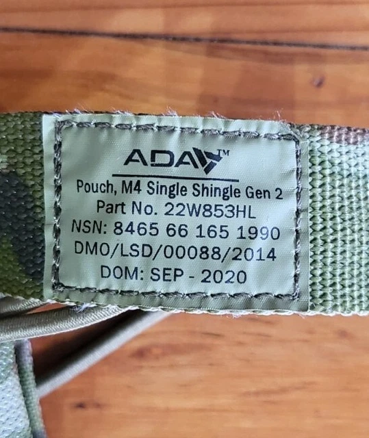 VERY RARE AUSTRALIAN ADA TBAS AMCU F88 M4 mag shingle multicam cdo dpdu ...