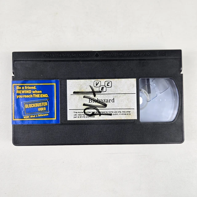BIOHAZARD VHS TAPE VEC Continental B-Movie Horror Sci-Fi Blockbuster ...