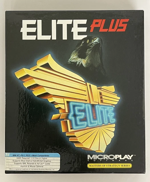 ELITE PLUS 1991 Microplay Software PC Game MicroProse BOXED DOS 3.5 ...