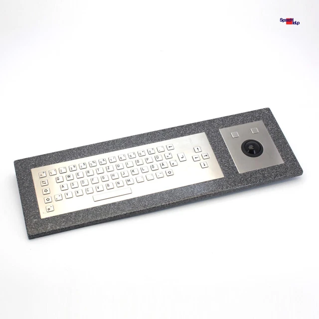KEYBOARD STAINLESS STEEL Vandal Proof Keyboard Trackball IP65 Shock ...