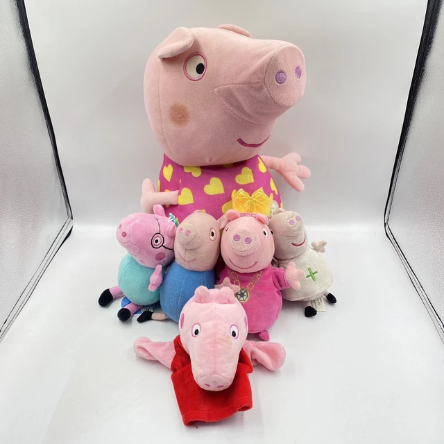PEPPA PIG SOFT Toy Bundle X 6 Plush 21” 6” Hand Puppet Collection £11. ...