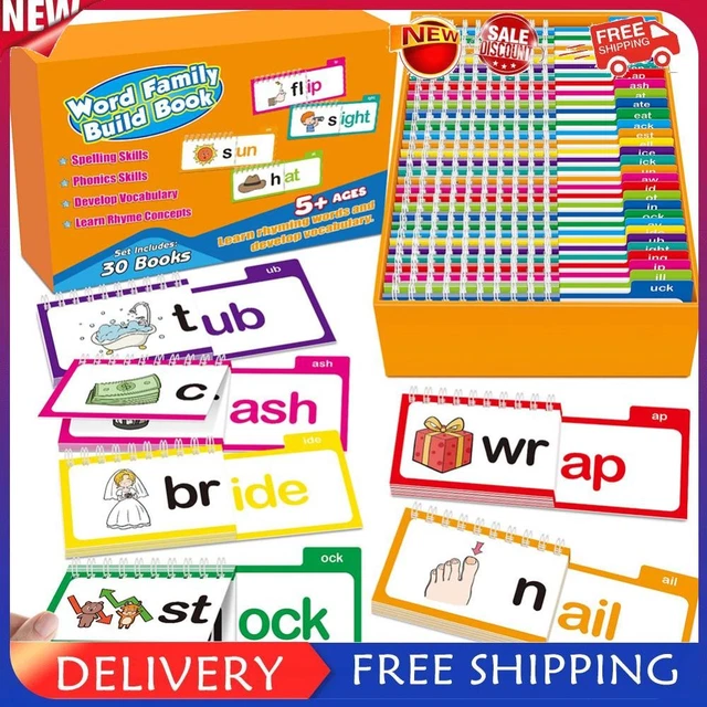 CVC WORD FLIP Chart Vowel Word Flashcards Educational Interactive for ...