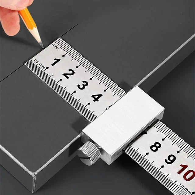 RULER POSITIONING BLOCK Positioner Measuring Rulers Tools Angle Marking ...