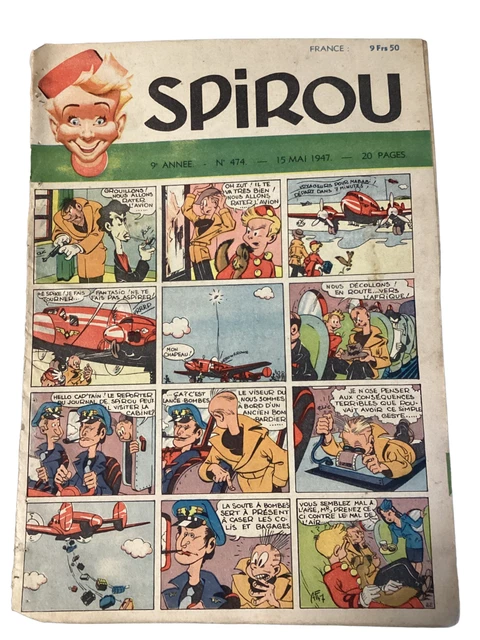 ANCIENNE REVUE SPIROU Vintage Bande Dessinée Livre Pas Lucky Luke Astérix 1947 EUR 4,00 ...