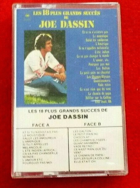 *JOE DASSIN JOE Dassin's 18 Greatest Successes Audio Cassette - Pop ...