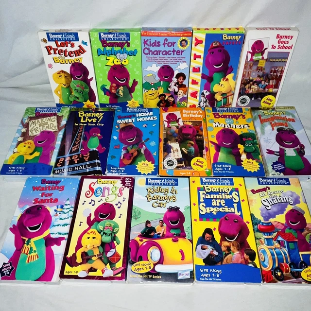 BARNEY VHS LOT Learning Collection 16 Children's Movies Live In New ...