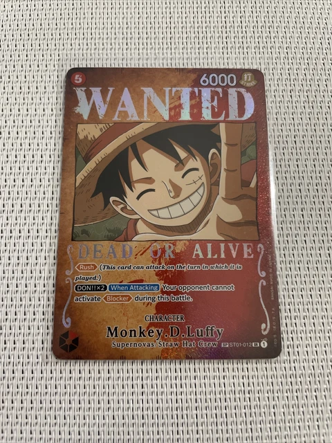 CARTE ONE PIECE Monkey.D.Luffy WANTED ST01-012 Pillars of Strength OP03 Neuf EUR 149,90 ...