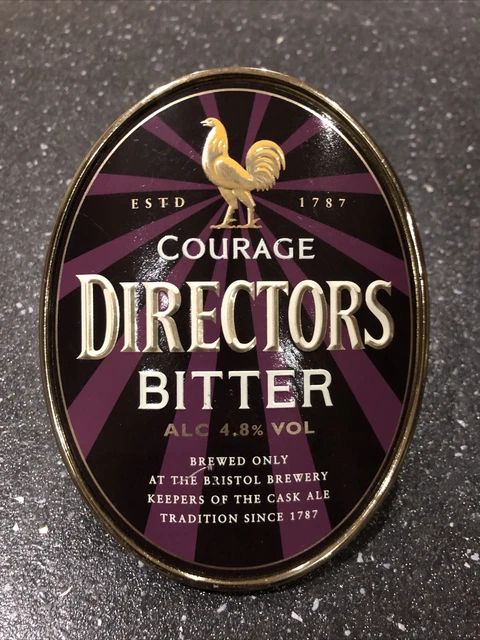 VINTAGE METAL COURAGE Directors Bitter Clip Bar Font Pub Shed , Mancave ...
