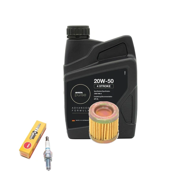 SERVICE-KIT 1 L Öl AVISTA OIL 20W-50 + Filter Athena + 1x Zündkerze NGK ...