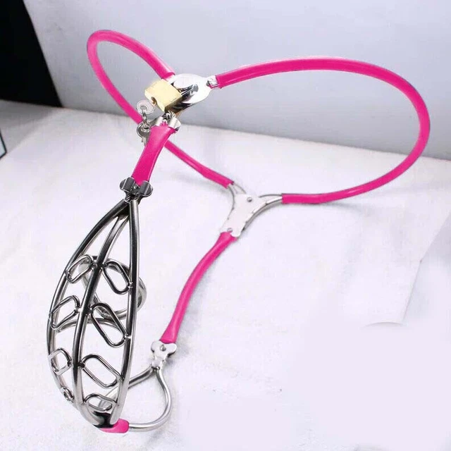 EDELSTAHL MÄNNER KEUSCHHEITSGÜRTEL Chastity Belt Keuschheitskäfig Mit Loch Sissy EUR 83,29 ...
