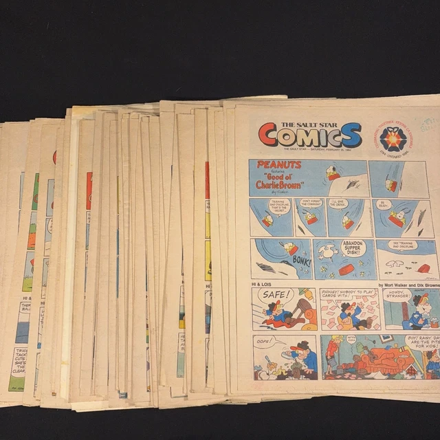 LOT OF 43 Saturday / Sunday Funnies Comic Sections 1984 - Sault Star ...